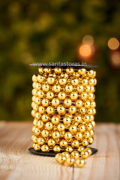 Metallic Gold Beaded Tree Chain Large – Ryan's Christmas Tree Shop